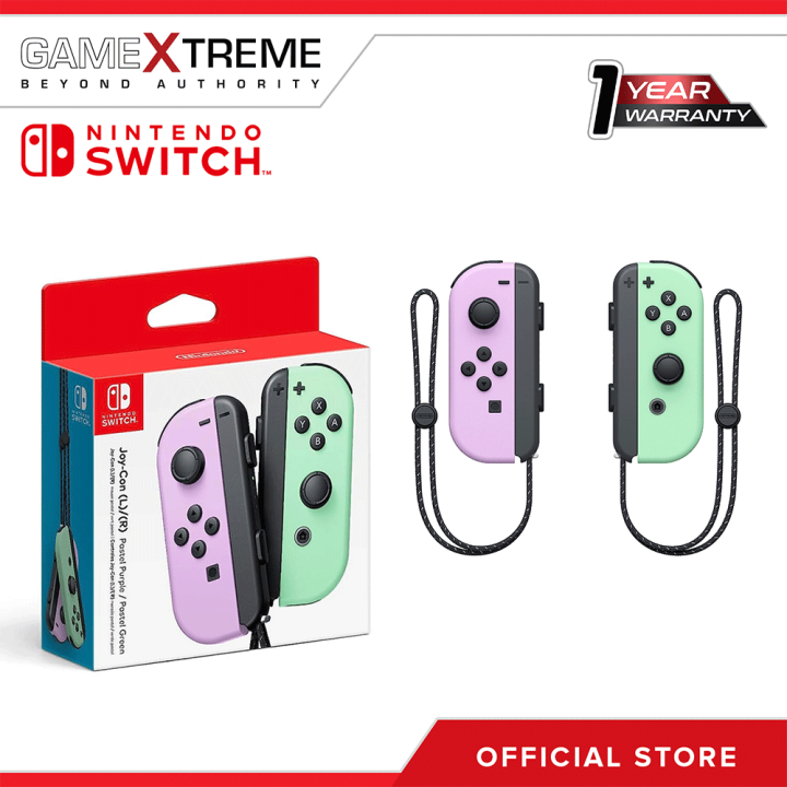 Nintendo Switch Joycon Controller L/R Pastel Purple/Pastel Green ...
