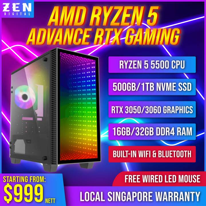 [ZEN] RYZEN 5 Custom Gaming RGB PC - AMD Gaming Desktop with ...