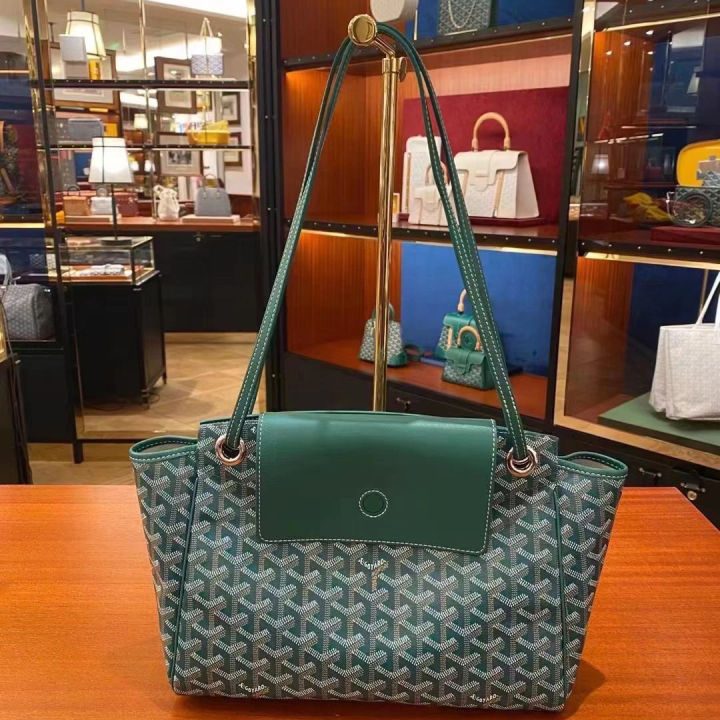 Goyard/ Goya handbag rouette commuter bag split leather flip tote bag ...