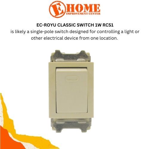 ROYU Classic Series 1 Way Switch Component RCS1 | Lazada PH
