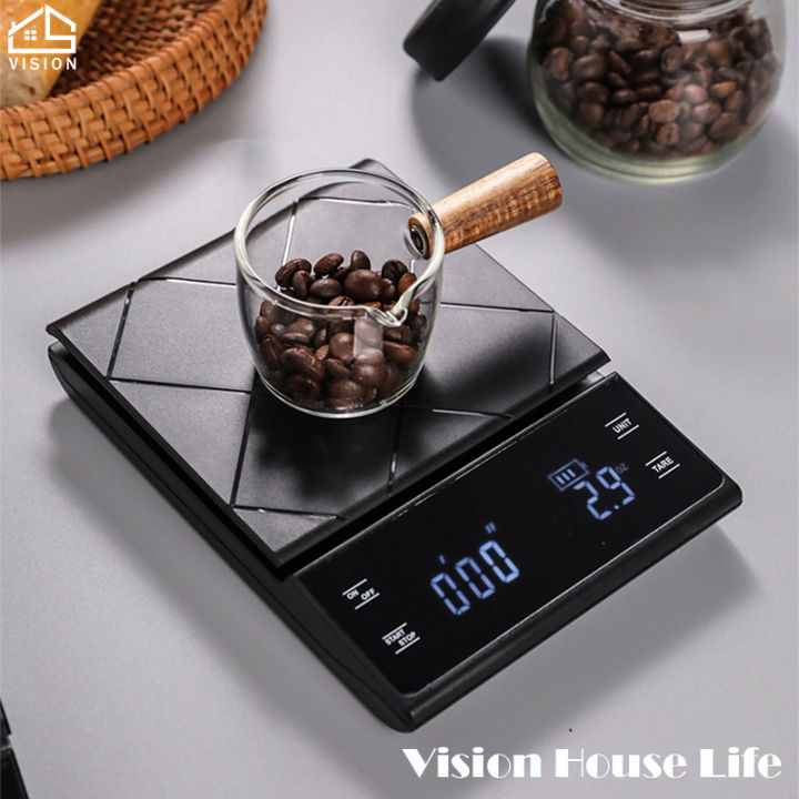Vision 3000g/0.1g Electronic Kitchen Scale USBcharging High Precision ...