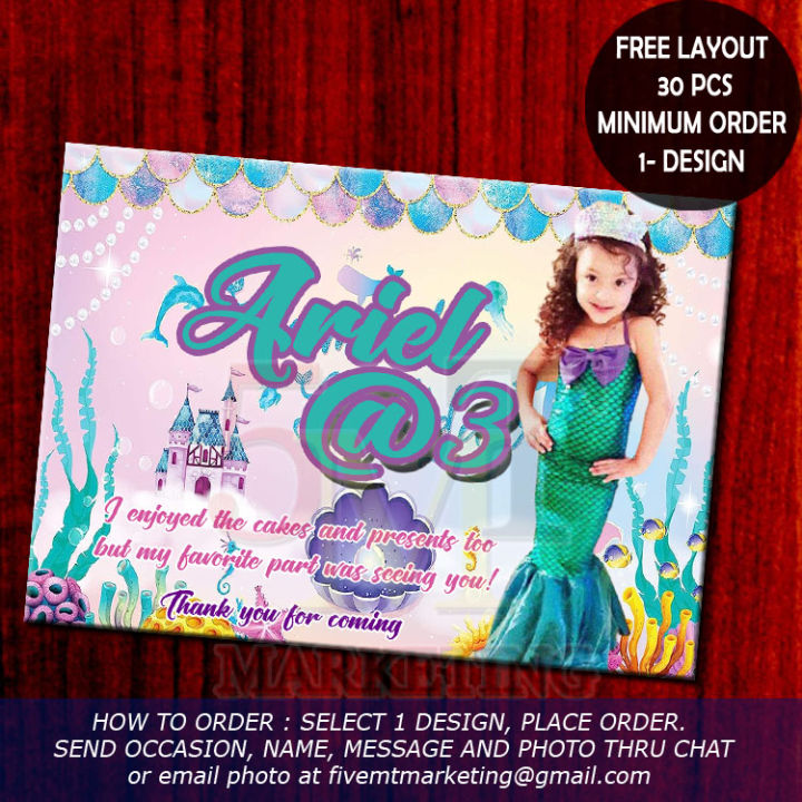 1 PC Personalized Ref Magnet MERMAID Theme for Giveaway Souvenir ...