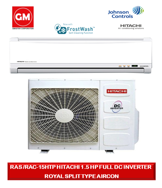 HITACHI RAS / RAC -15HTP 1.5HP FULL DC INVERTER WALL MOUNTED SPLIT TYPE WITH FROST WASH / 230V ...