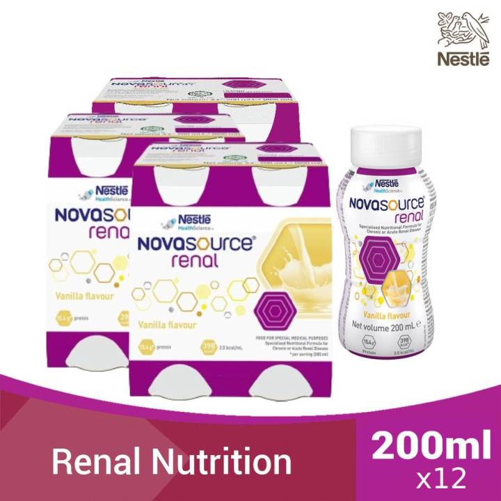 NOVASOURCE Renal Specialized Nutritional Formula 200ml - Pack of 12 ...