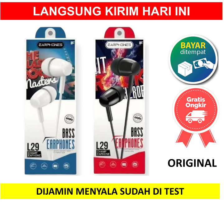 Headset LX29 LX 29 Earphone Headphone Handsfree Super Extra Mega Power ...