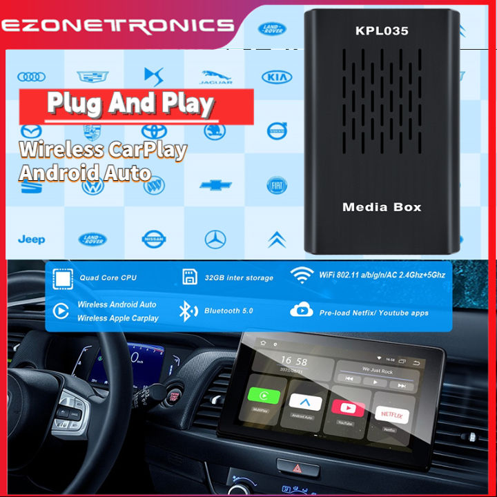 Ezonetronics OEM CarPlay AI Android Box Car Multimedia Player Quad core ...