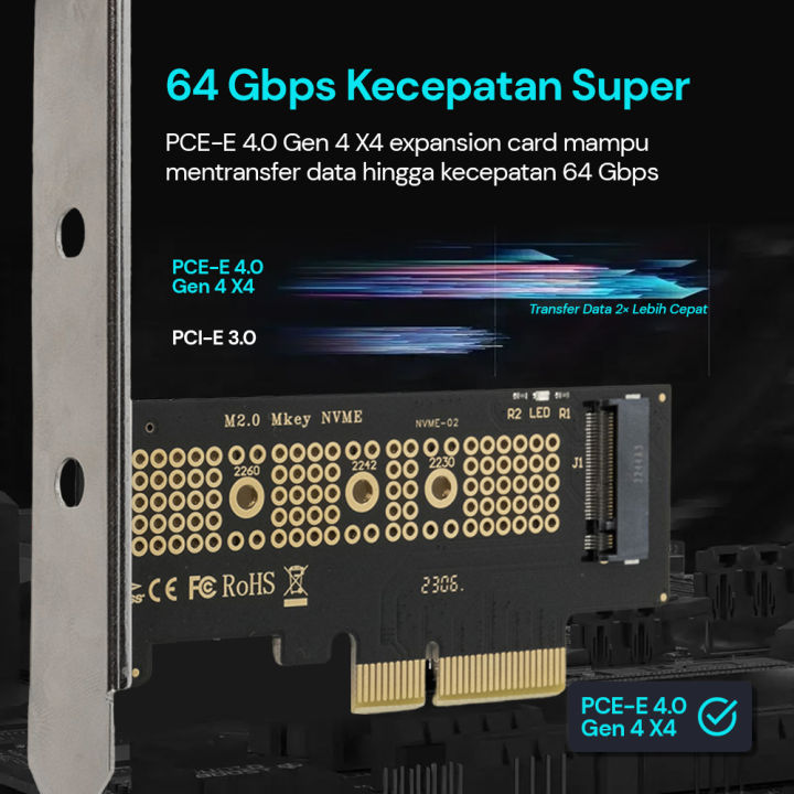 NVME M2 SSD to PCI-E 4.0 X4 Expansion Adapter PCI Express Card ...