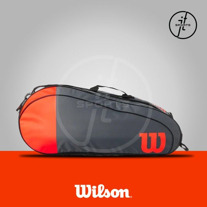 TAS TENIS WILSON TEAM 6 PACK TENNIS BAG GREY RED | Lazada Indonesia