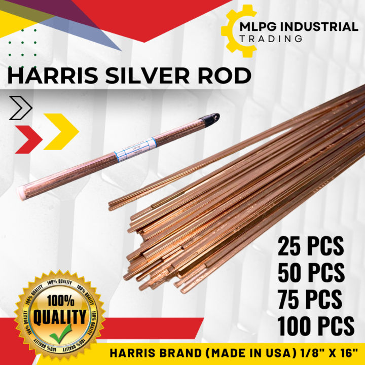 Harris Welding Silver Rod 1/8 " x 16" (MADE IN USA) | 25, 50, 75 ...