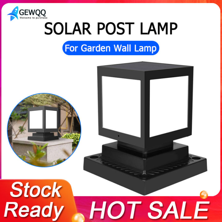 Solar Post Lamp Outdoor Waterproof Column Head Light for Garden Wall ...