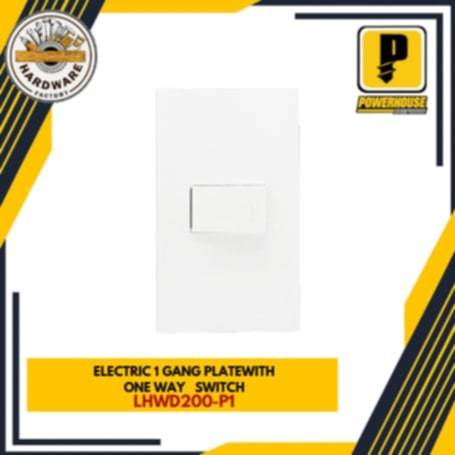 POWERHOUSE ELECTRIC 1 GANG PLATE W/ ONE WAY SWITCH 1 PC | Lazada PH