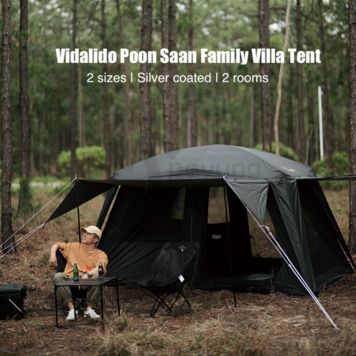 VIDALIDO Poon Saan Villa Family Tent Camping Portable Folding Tent Two ...