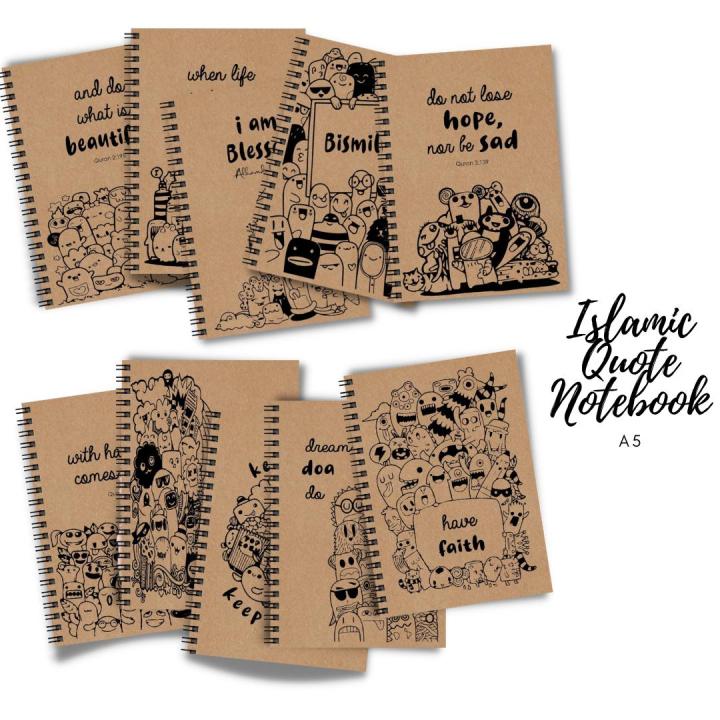 100pgs Islamic Quote A5 Notebook / Journal Book / Buku Tulis / Buku ...