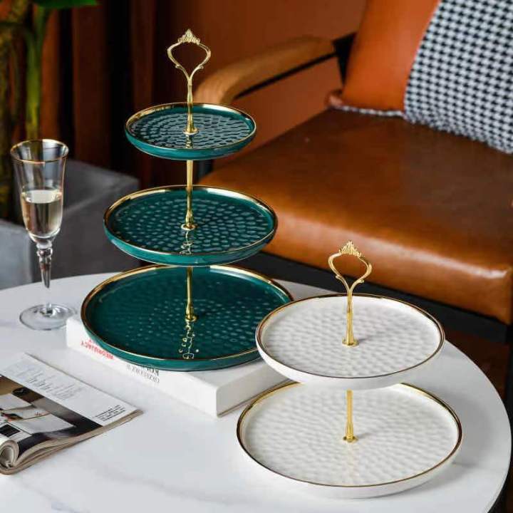 [Jc Mall] 3 Layers Snack tray / Afternoon tea tray / Hi-Tea & fruit ...