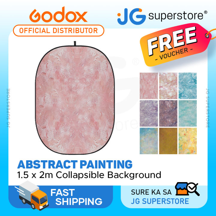 Godox Collapsible Backdrop 1.5 x 2m Abstract Painting Background Easy ...