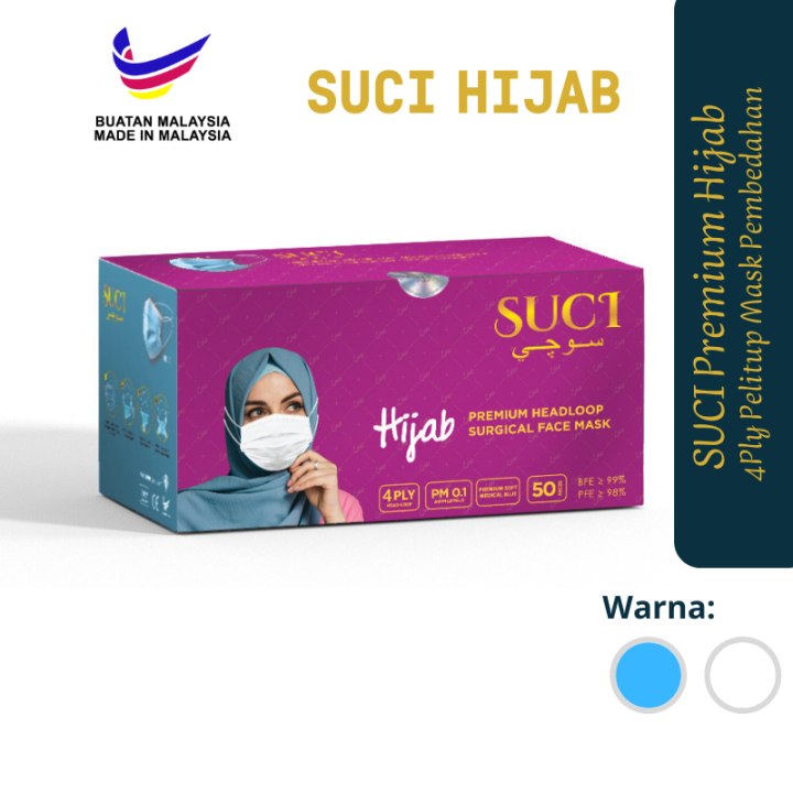 YEAR END CLEARANCE - (SIRIM Approved) SUCI Premium 4 Ply Hijab Mask ...
