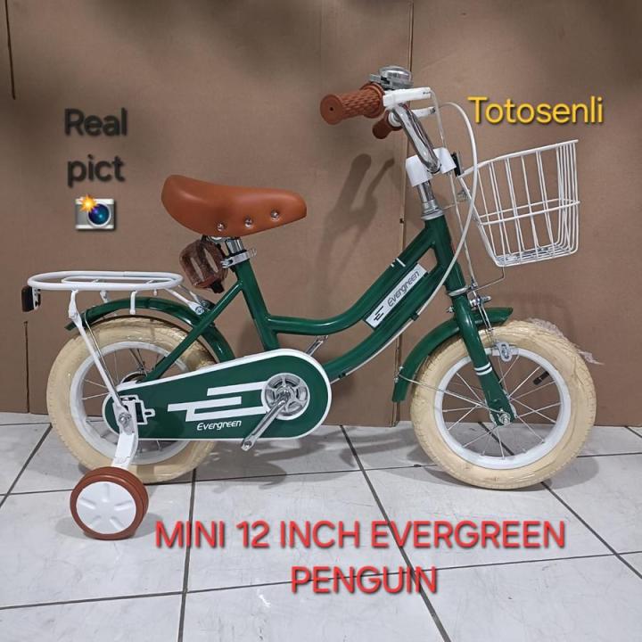 MINI 12INCH SEPEDA ANAK PEREMPUAN EVERGREEN PENGUIN MINI 12 INCH ...