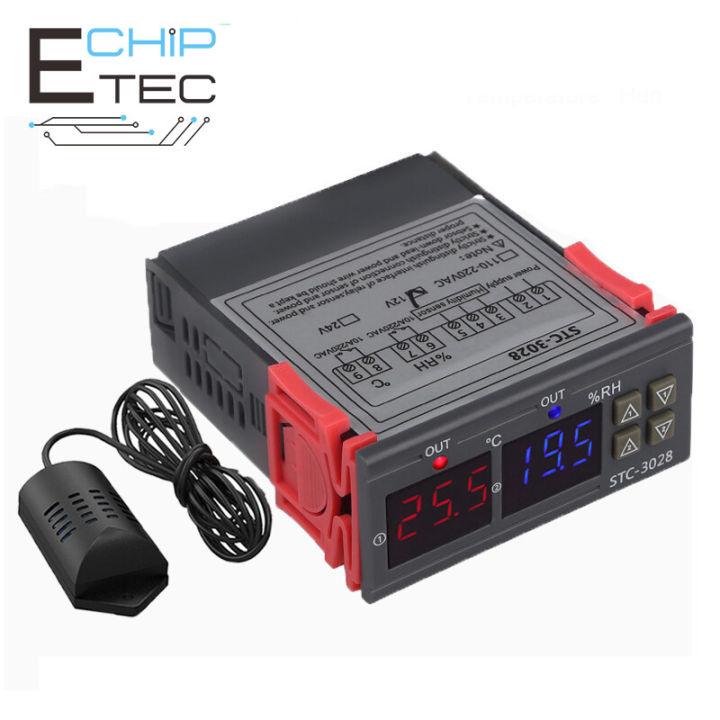 1PCS STC-3028 10A 12V/24V/110-220V Thermostat Dual Digital Temperature ...