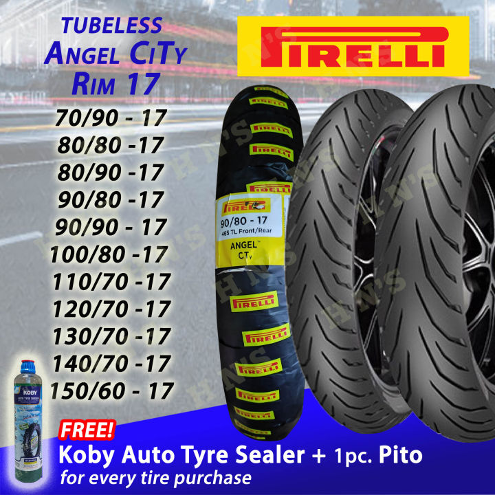 PIRELLI Angel CT RIM 17 Tubeless Tires ( 70/90-17 , 80/80-17 , 80/90-17 ...