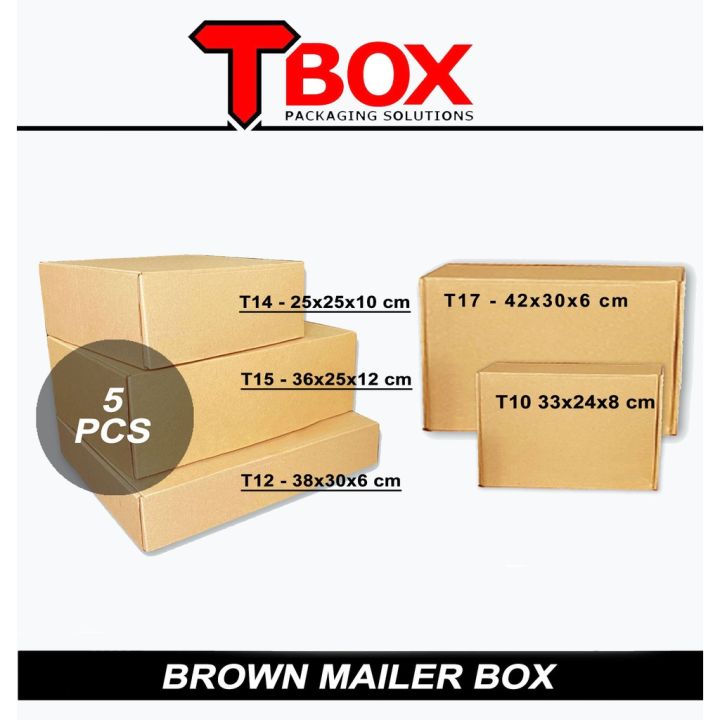 5pcs Bigger( T9,T10,T12,T14,T15,T16.T17) Carton box corrugated packaging Brown Kraft Mailer Box ...