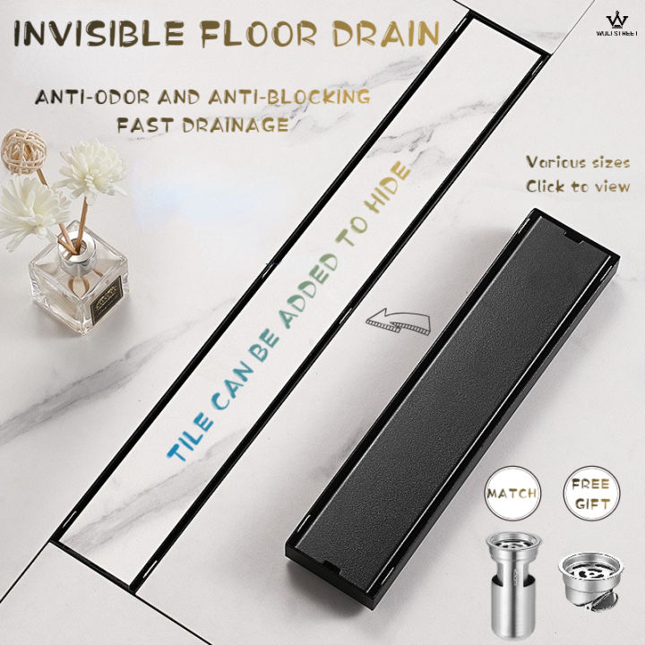 SUS304 stainless steel invisible floor drain rectangle thick and ...