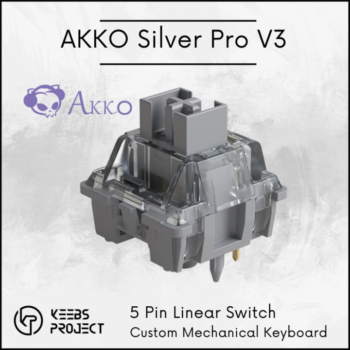 [Ready Stock] New Akko Silver Pro V3 Linear 5pin Linear Switches for ...