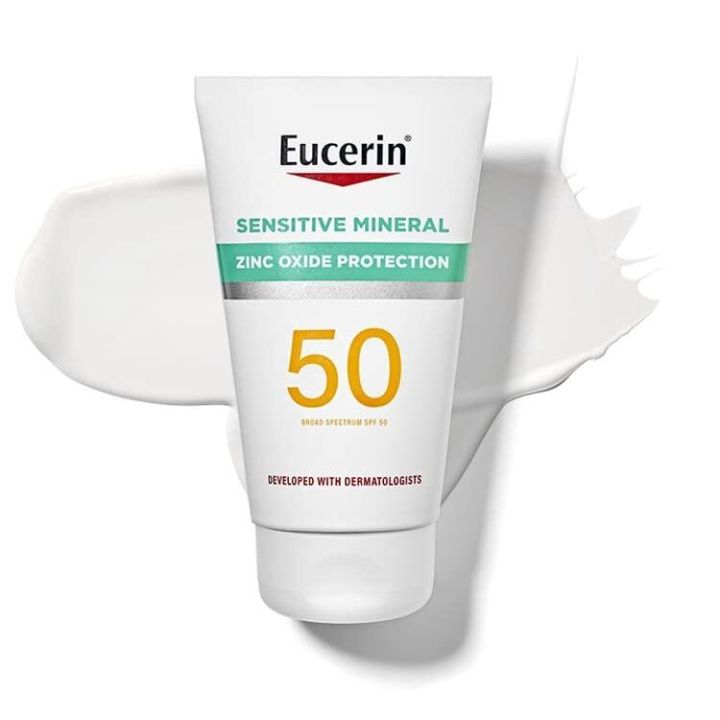 Eucerin, Sensitive Mineral, Lightweight Sunscreen Lotion, with Zinc ...