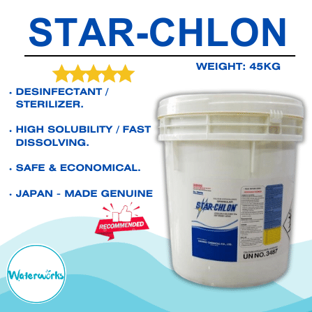 Star-Chlon Premium Chlorine Japan 70% Calcium Hypochlorite 45kgs/drum ...