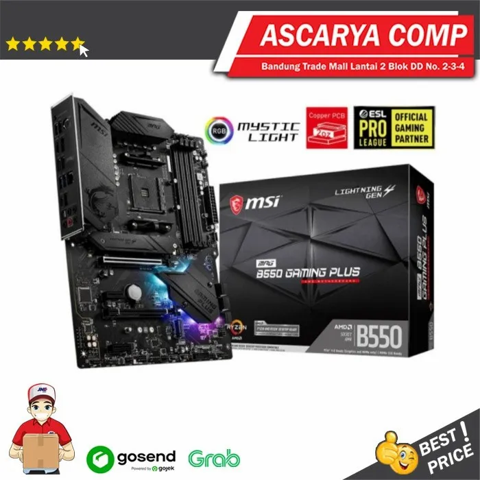 MSI MPG B550 Gaming Plus (AM4, AMD Promontory B550, DDR4, USB3.2 ...