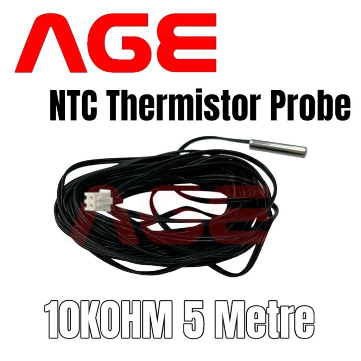 เซนเซอร์อุณหภูมิแบบความต้านทาน 10 กิโลโอห์ม (NTC Thermistor Temperature ...
