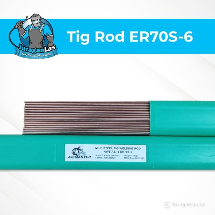 Kawat Las Argon/Tig Rod/ Filler Besi ER70S-6 diameter 2.4mm | Lazada ...