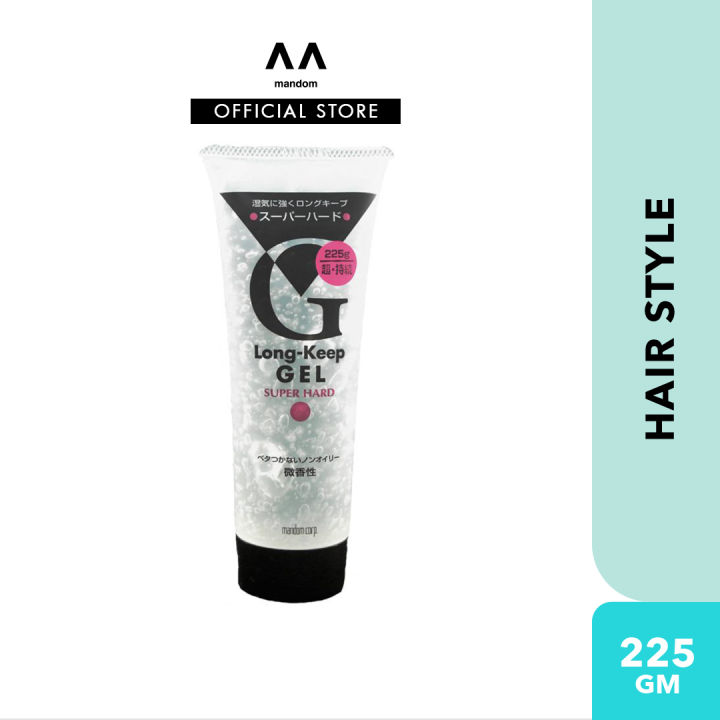 MANDOM Long-Keep Gel Super Hard 225g (mens hair gel, hair gel hair ...