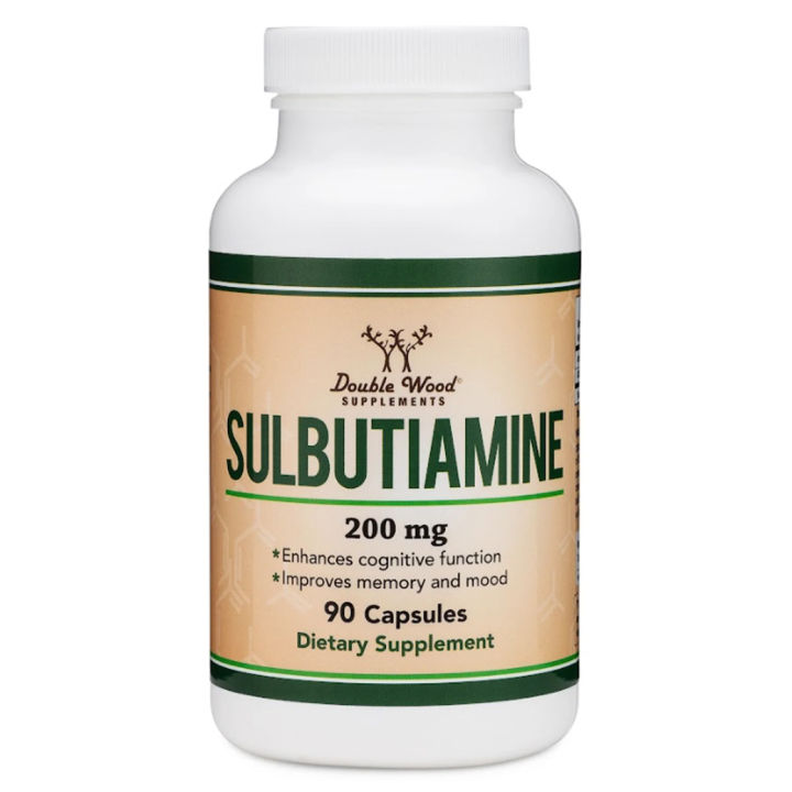 Sulbutiamine 200 mg. - Double Wood supplements (90 capsules) | Lazada.co.th