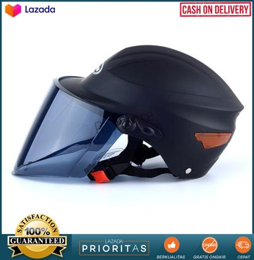 Nuoman Helm Sepeda Skuter Motor Elektrik Half Face 316 Black