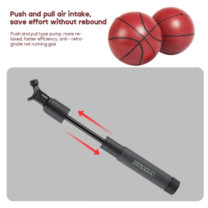 Ball Pump with Push & Pull Inflating System, Volleyball Pump Basketball ...