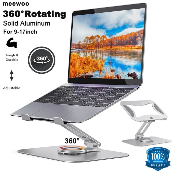 Meewoo Laptop Stand 360Rotating Adjustable Aluminum Laptop Tablet ...