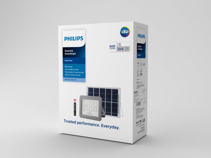 Philips Essential SmartBright Solar Flood Light BVC 080 600lm | Lazada ...