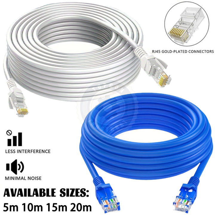 Topcon LAN cable Cat5e Ethernet cable Internet Blue / Silver gray ...