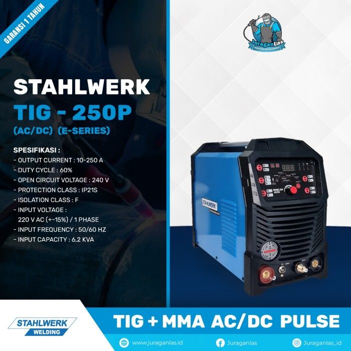 Mesin Las AC/DC TIG / Argon Pulse merk Stahlwerk TIG-250E P AC/DC ...