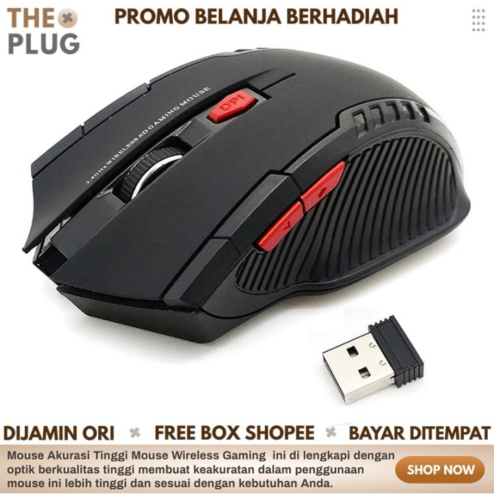 Mouse Gaming Wireless Tanpa Kabel Silent Bluetooth Ergonomic Wireless ...