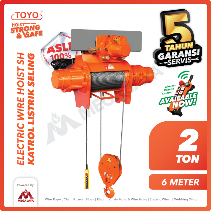 TOYO Electric Wire Rope Hoist 2 Ton x 6 Meter SH Series | Lazada Indonesia