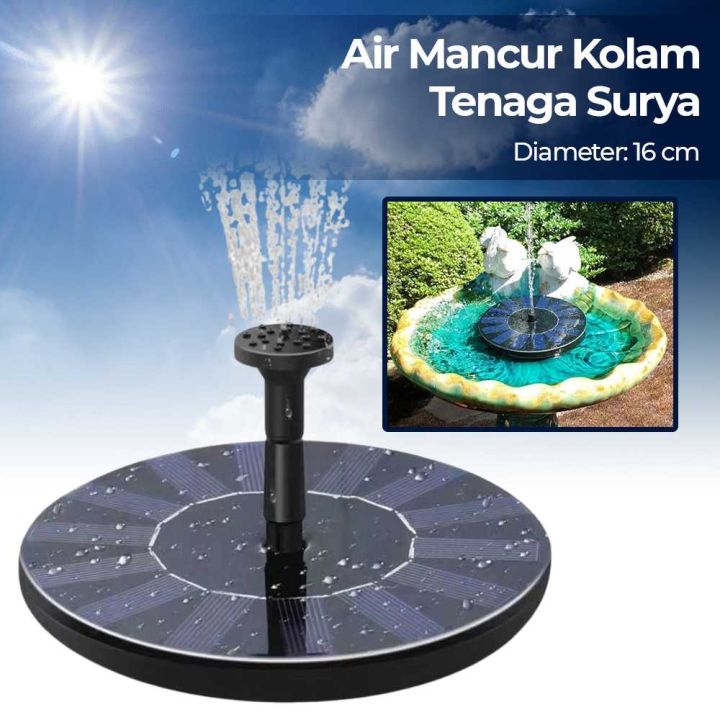 COD Alat Mesin Air Mancur Kolam Ikan Taman Tenaga Solar Cell Panel ...