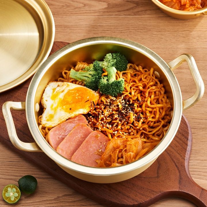 Korean Ramen Noodle Cooker Hot Cooking Instant Aluminumstock Soup Shabu ...