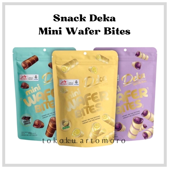 Deka Mini Wafer Bites 80 gram - Wafer Kemasan Pouch - Rasa Coklat ...