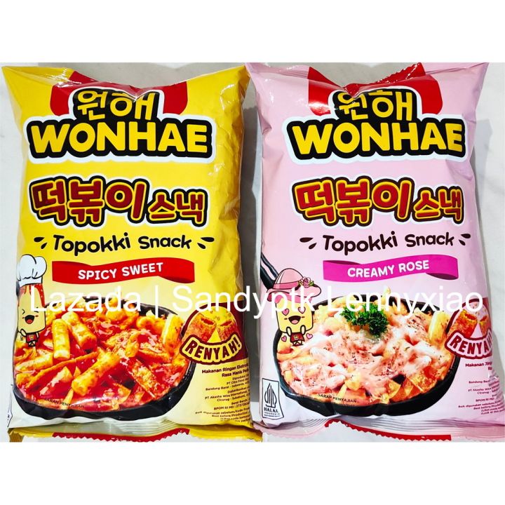 Toppoki Snack Oppa Korea Topoki WONHAE Spicy Sweet Creamy Rose Super ...