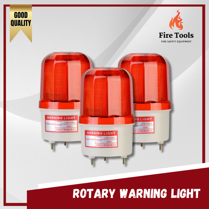 LED Rotary Warning Light Lamp 220V Signal Buzzer Rotary Strobe Siren ...