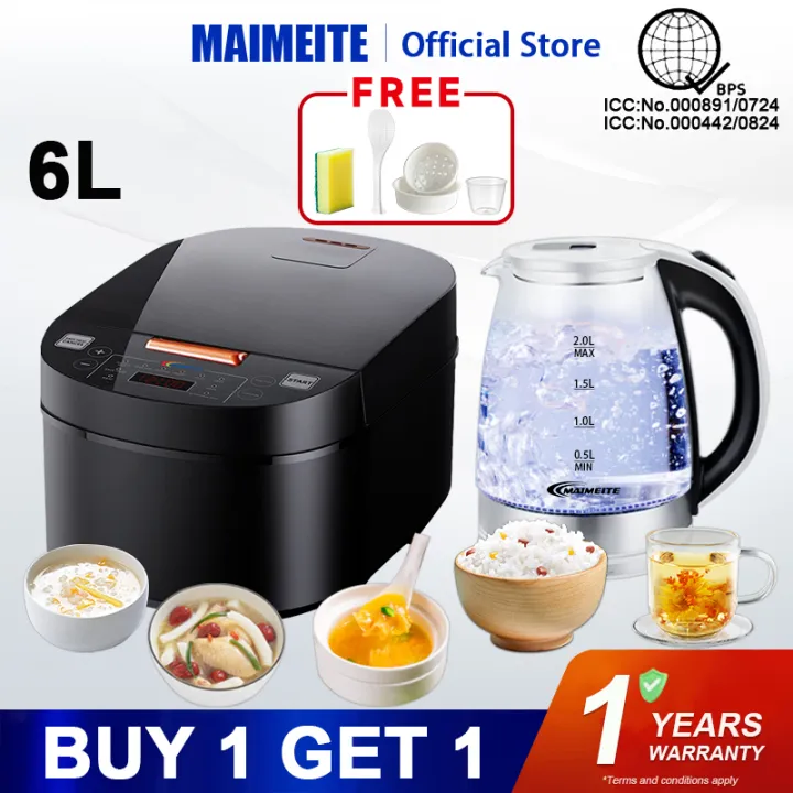 MAIMEITE Rice Cooker 6L Standard Large Capacity Multifunctional ...