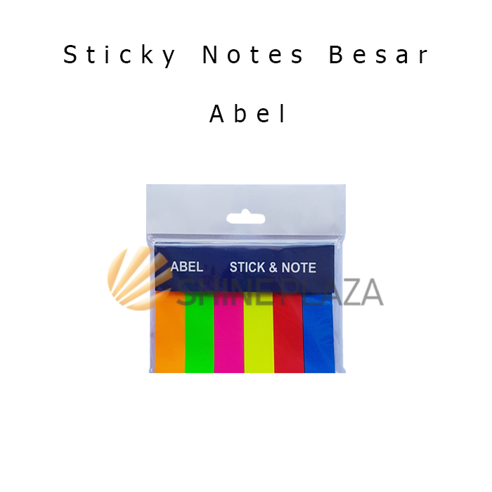 Memo Sticky Notes Abel 6 Warna Besar - Memo Tempel Abel | Lazada Indonesia