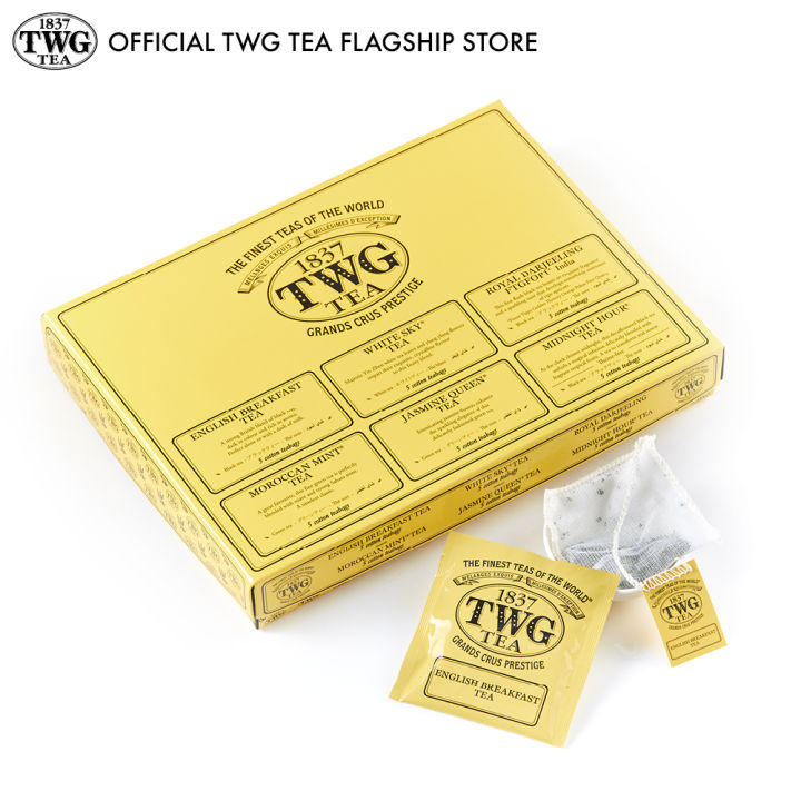 TWG Tea | Around The Globe Tea Selection | Black&Green&White Teas | Cotton Teabag Box 30 Teabags ...