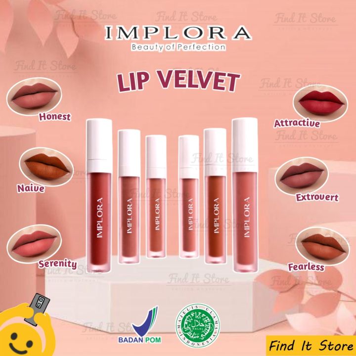 Implora Lip Velvet | Lip Cream Lip Cream Velvet Matte | BPOM | Lazada ...